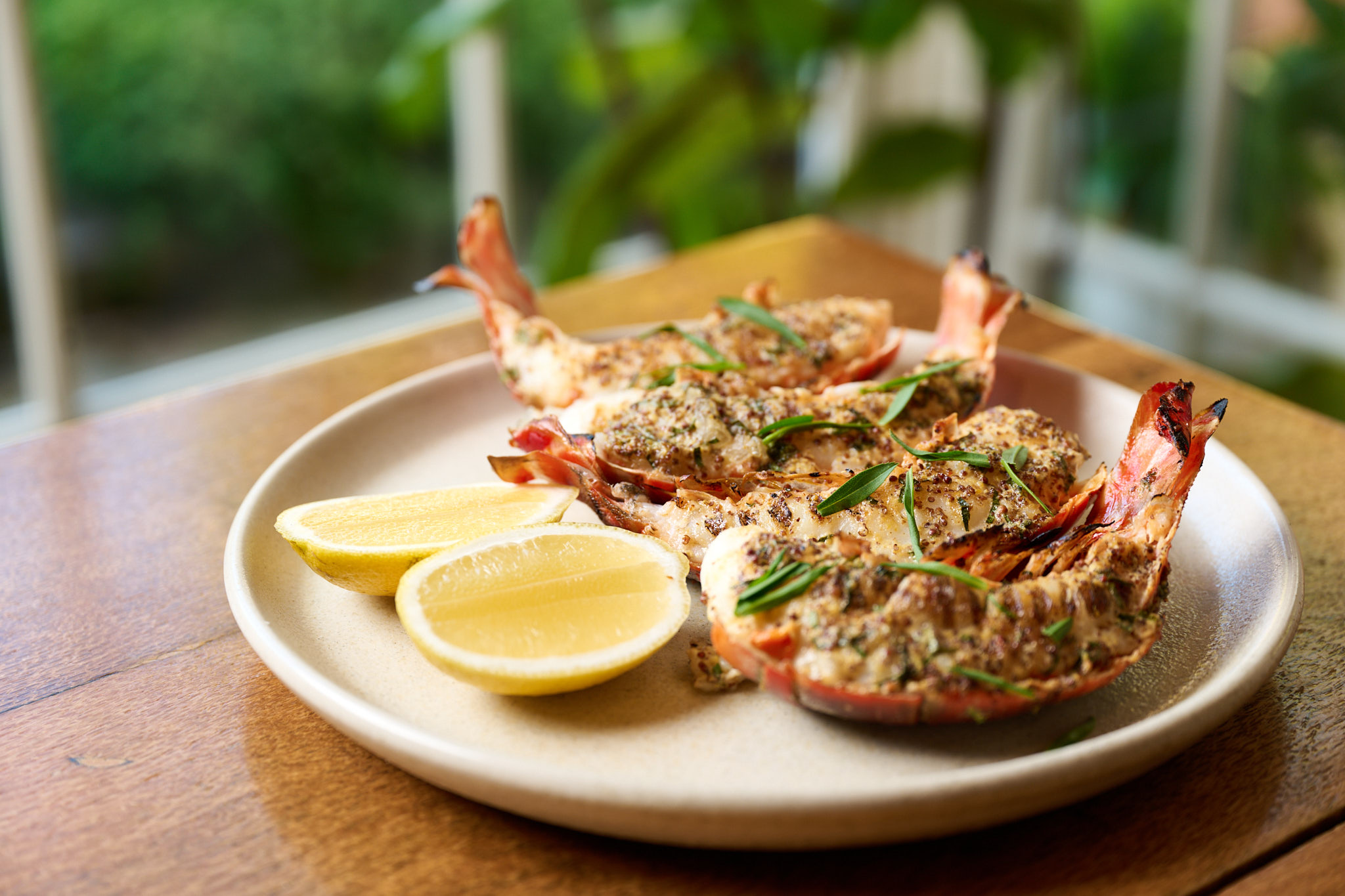 BBQ WESTERN ROCK LOBSTER, TARRAGON AND MUSTARD BUTTER Recipe